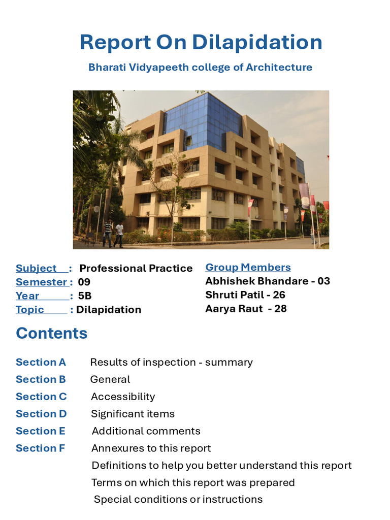Dilapidation - Valuation Q&a - Shruti Patil - 26 | PDF | Building | Electrical Wiring
