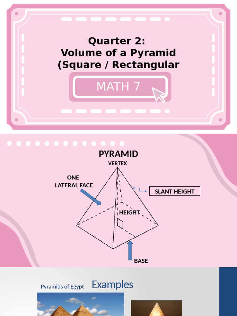 Pyramid Grade 7 Lesson | PDF