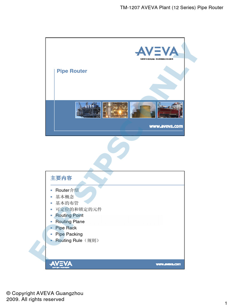 TM-1207 AVEVA Plant (12 Series) Pipe Router | PDF