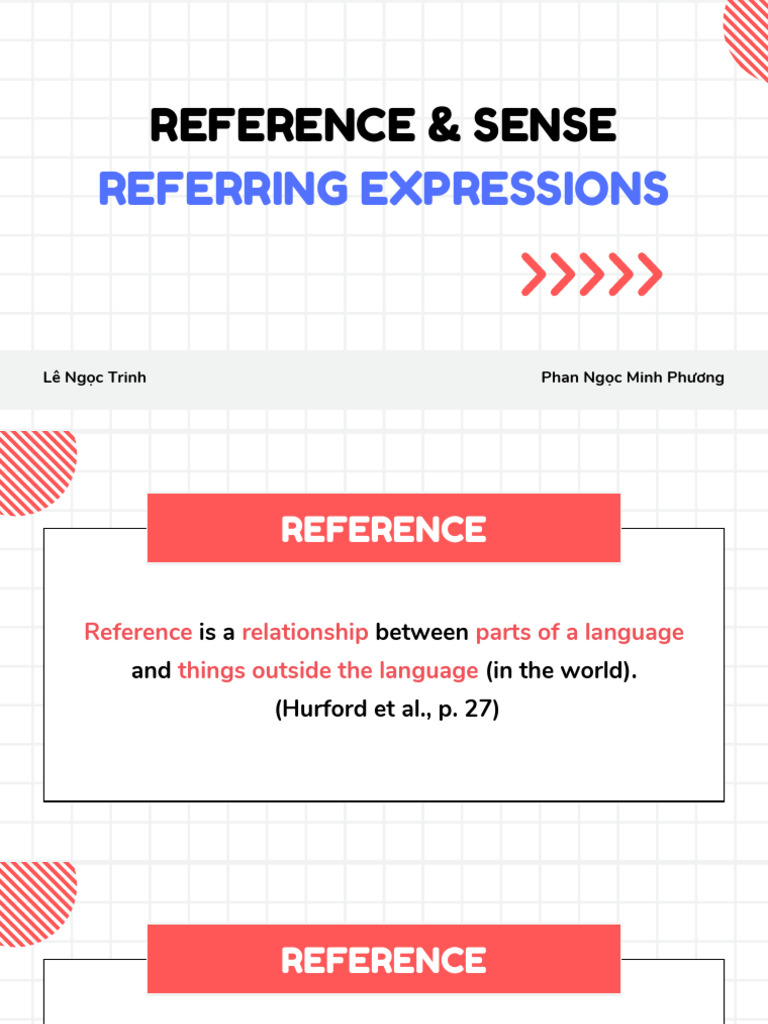English Semantics - Reference and Sense | PDF | Phrase | Noun
