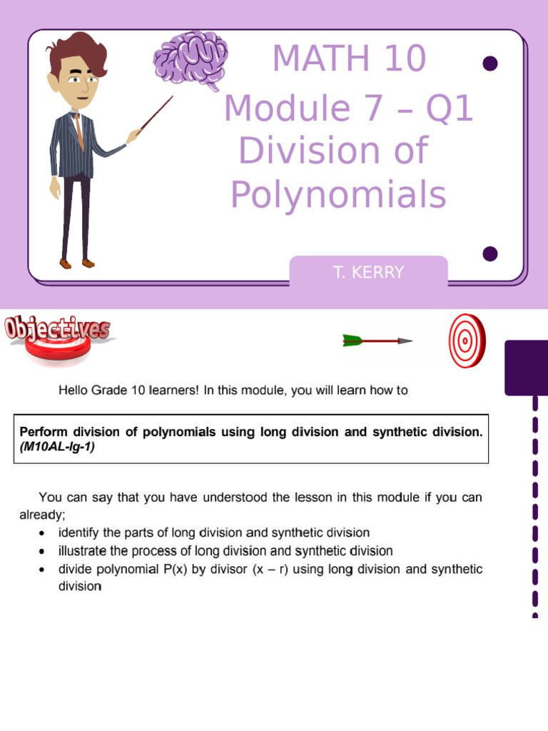 Division of Polynomials: Long Division Methods | PDF