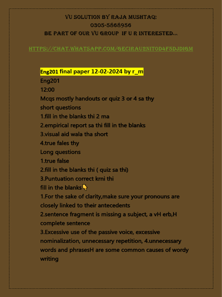 Eng201 Final Paper 12-02-2024 by R - M.. | PDF