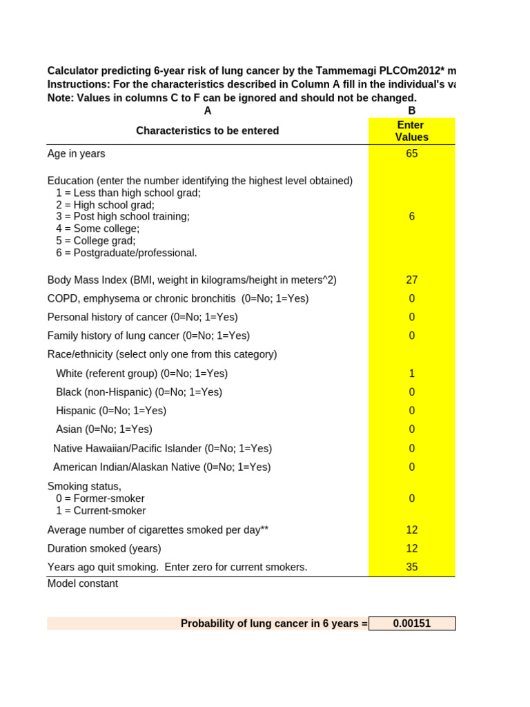PLCOm2012 Tammemagi CRT1DEC14 Locked | PDF | Chronic Obstructive ...