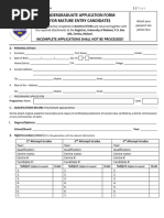 Unima Odel Application Form | PDF