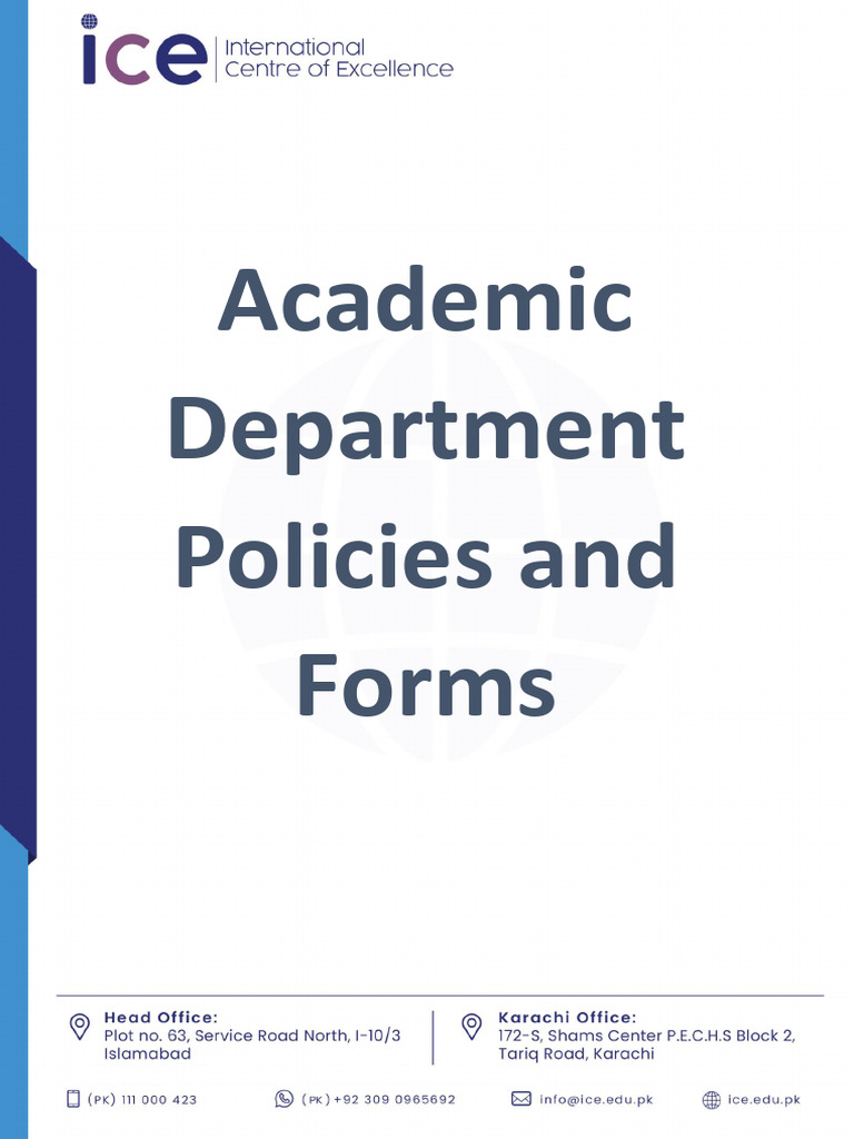 Academic Policies and Forms Guide | PDF | Teachers