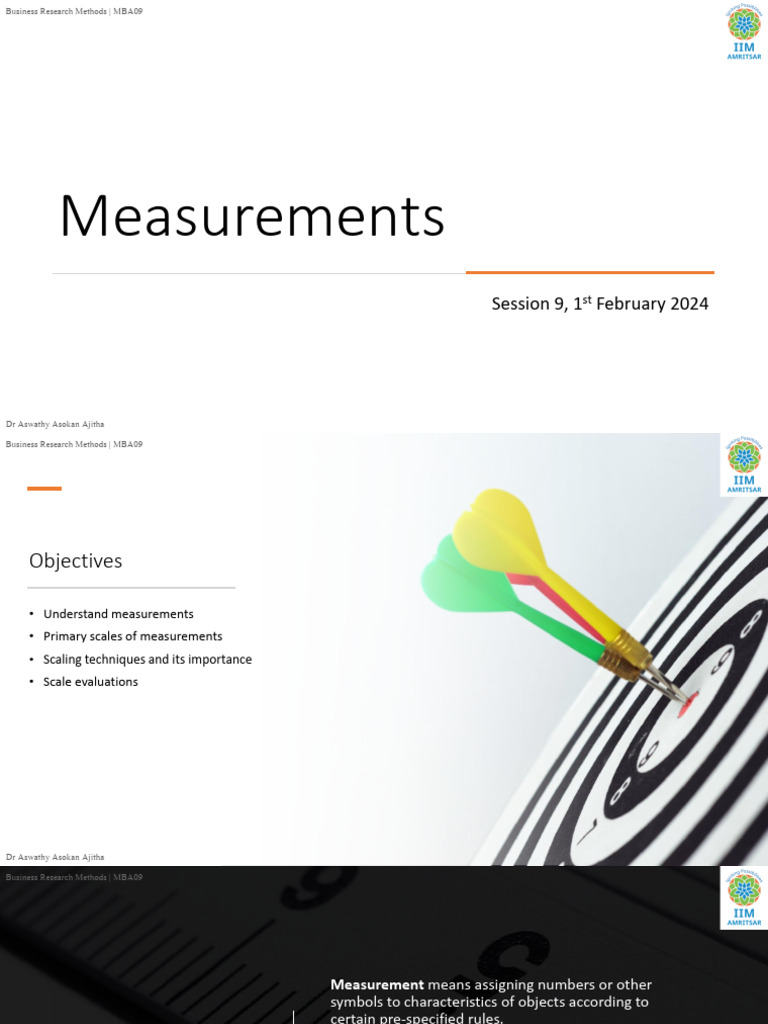 BRM_09 | PDF | Validity (Statistics) | Level Of Measurement