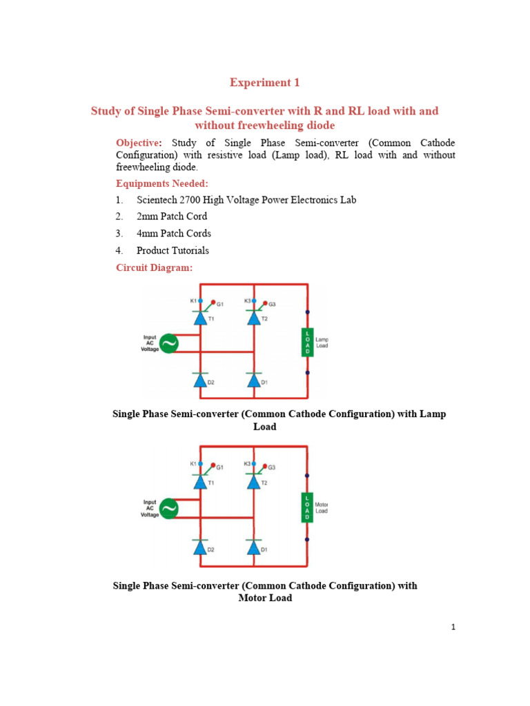 Power Electronics Lab Manual | PDF | Rectifier | Power Electronics