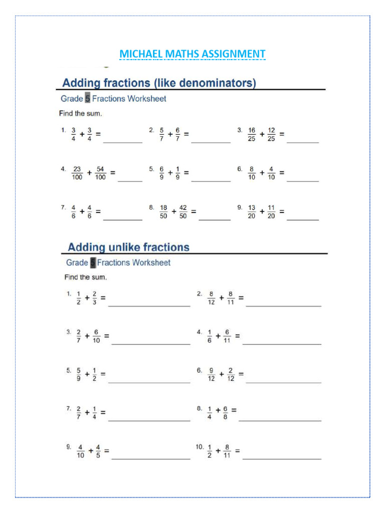Michael Maths Assignment 14-12-2023 | PDF