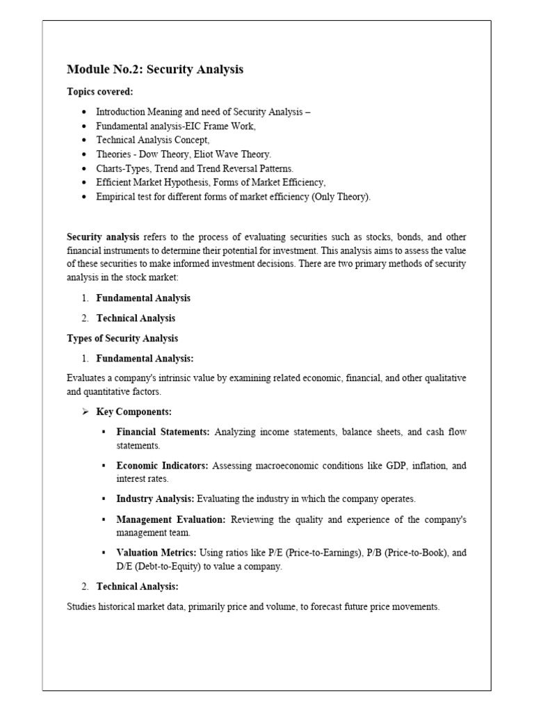IM_module 2 | PDF | Technical Analysis | Market Trend