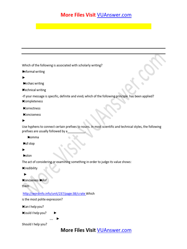 Eng201 Final Term Solved Paper by Saher | PDF | Comma | Adverb