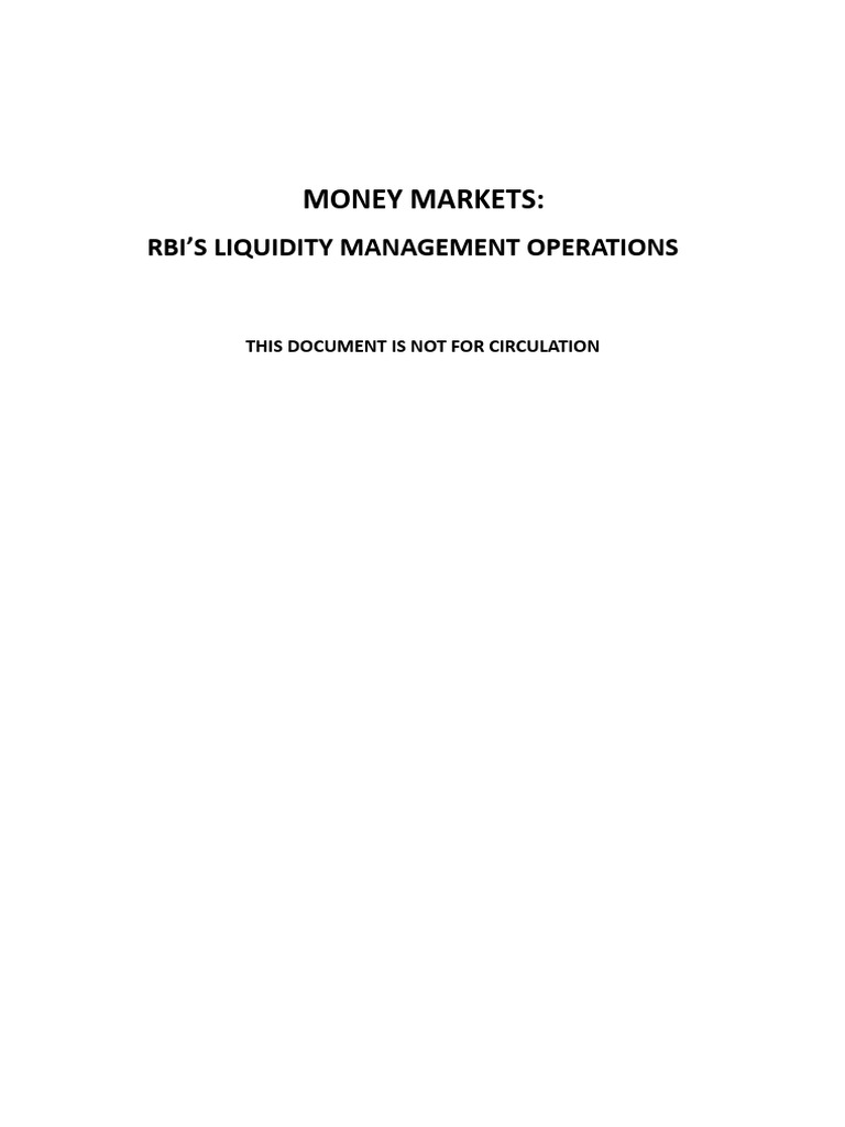 RBI Liquidity Management Explained | PDF | Reserve Bank Of India | Repurchase Agreement