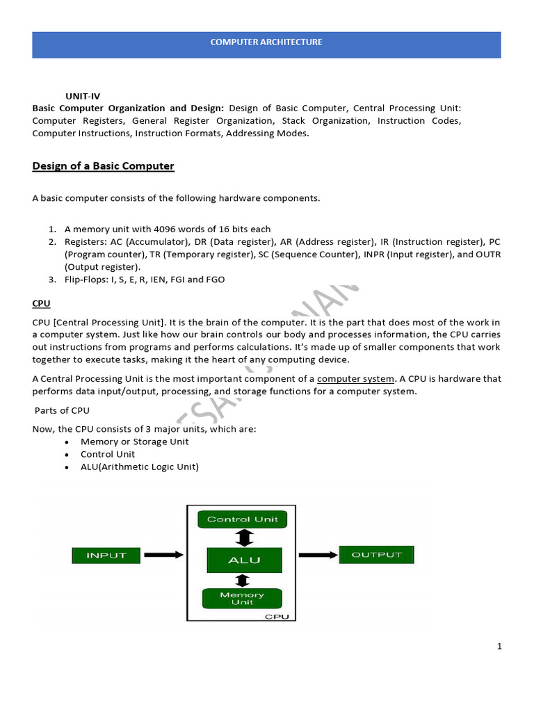 UNIT4 | PDF | Central Processing Unit | Computer Data Storage
