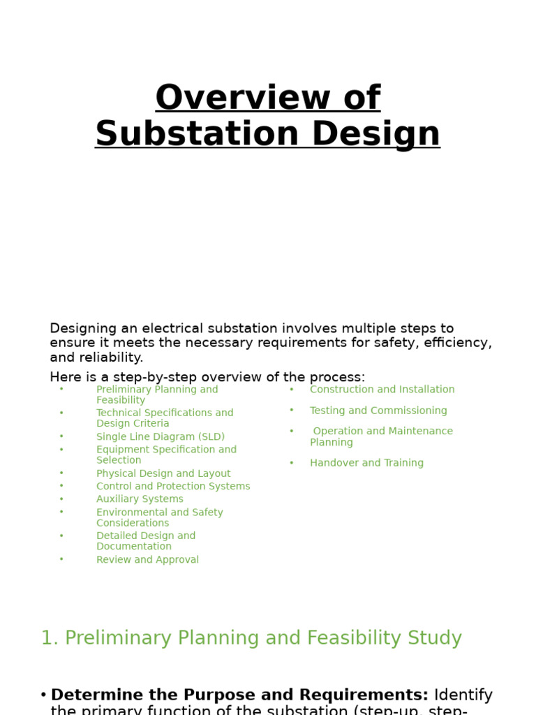 Substation Design Process Overview | PDF | Electrical Substation ...