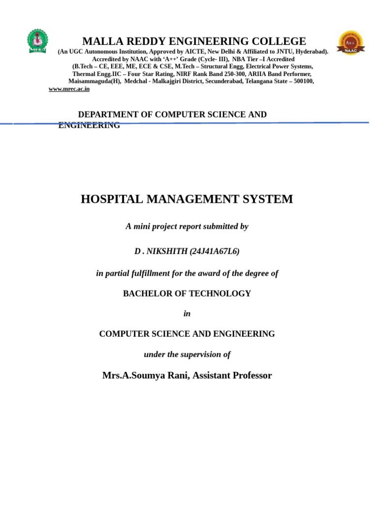 Pps Project | PDF | Hospital | User (Computing)
