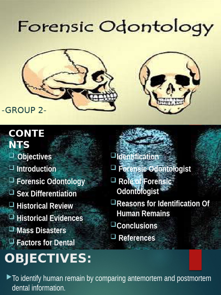 Forensic Odontology. Report | PDF | Dentistry Branches