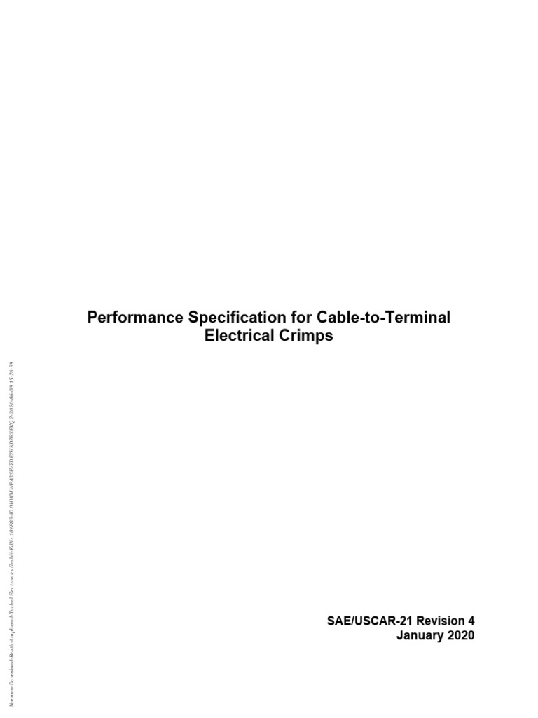 USCAR 21 Rev. 4 | PDF | Electrical Connector | Specification (Technical Standard)