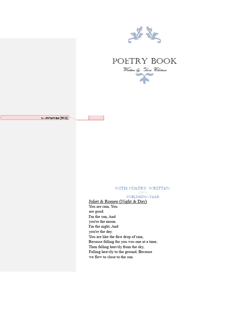 Poetry Book 1st Official Word Print Draft | PDF