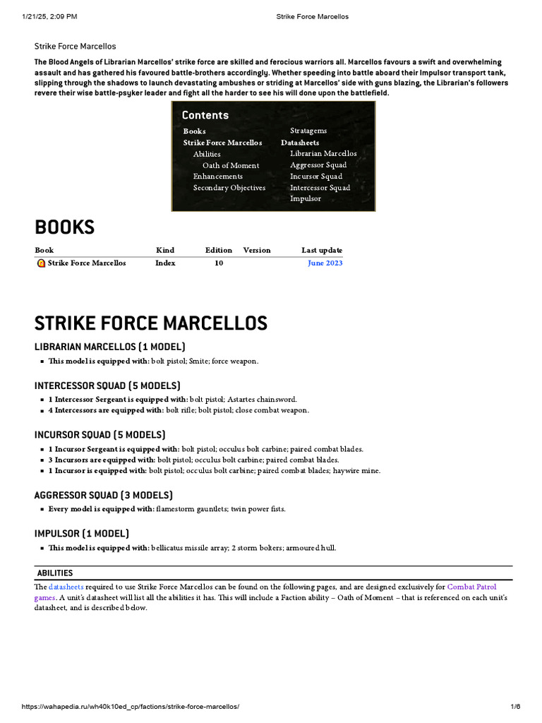 Blood Angels Strike Force Guide | PDF | Battles | Military