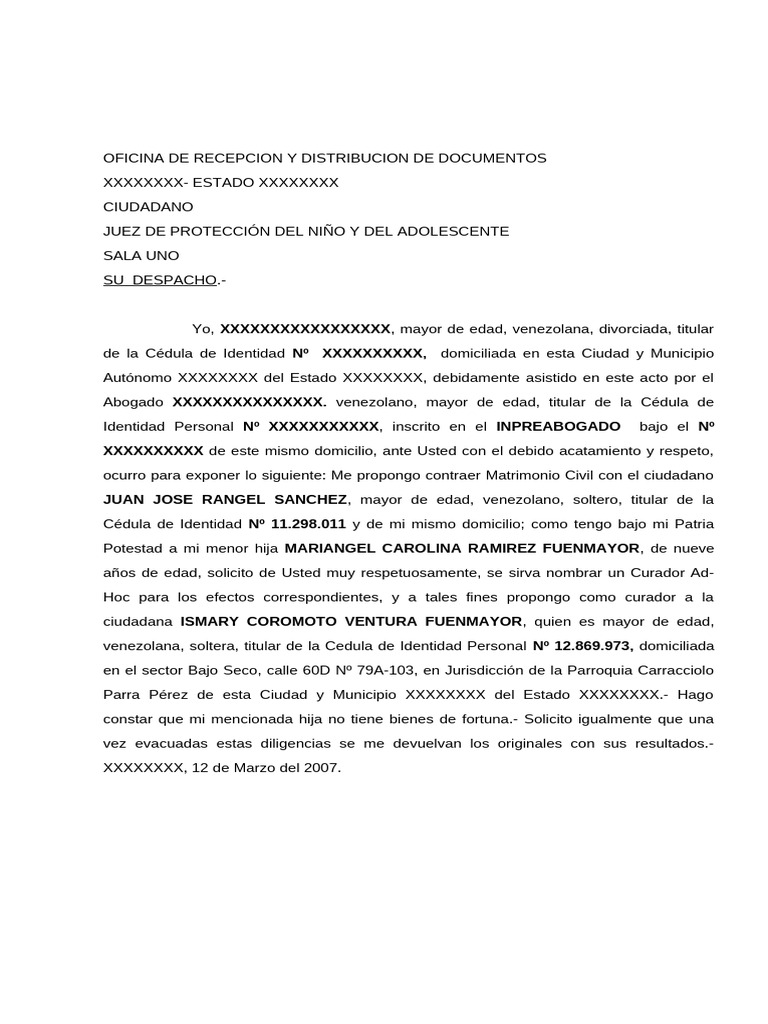Curatela - Modelo | PDF