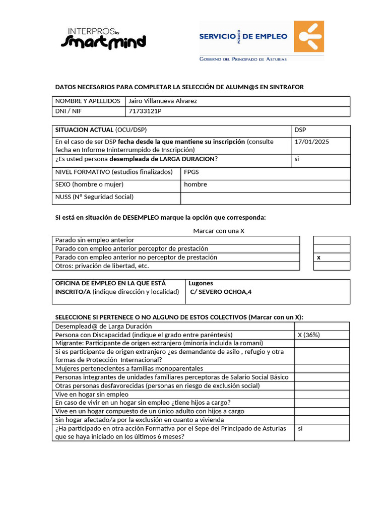 Plantilla_Ficha_Datos_Adicionales | PDF
