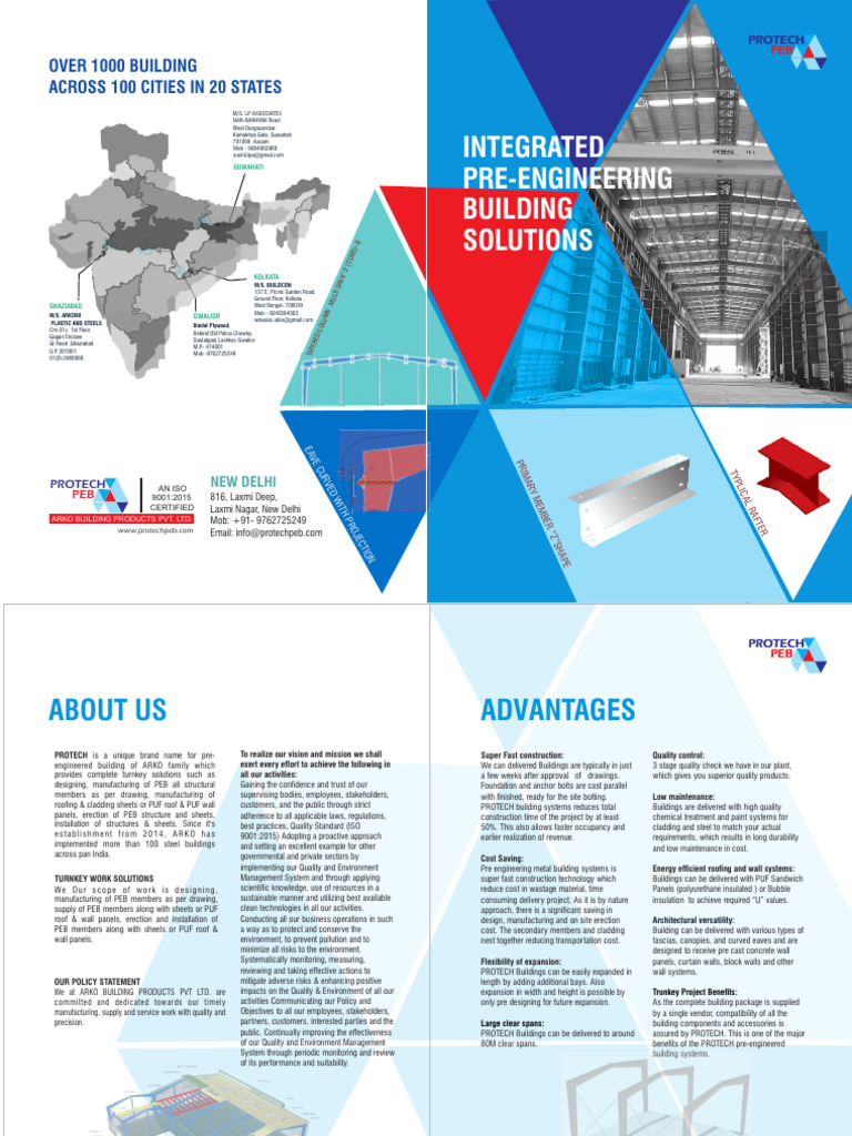 FINAL PROTECH PEB BROCHURE | PDF | Framing (Construction) | Roof