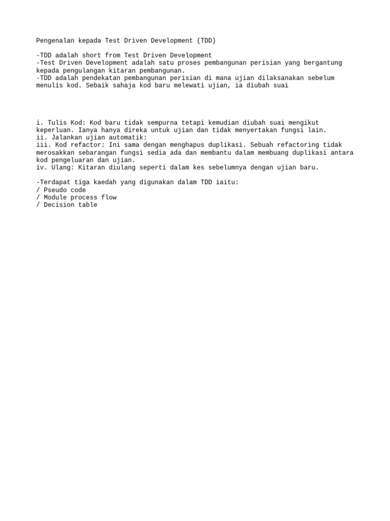 Ciri TDD | PDF