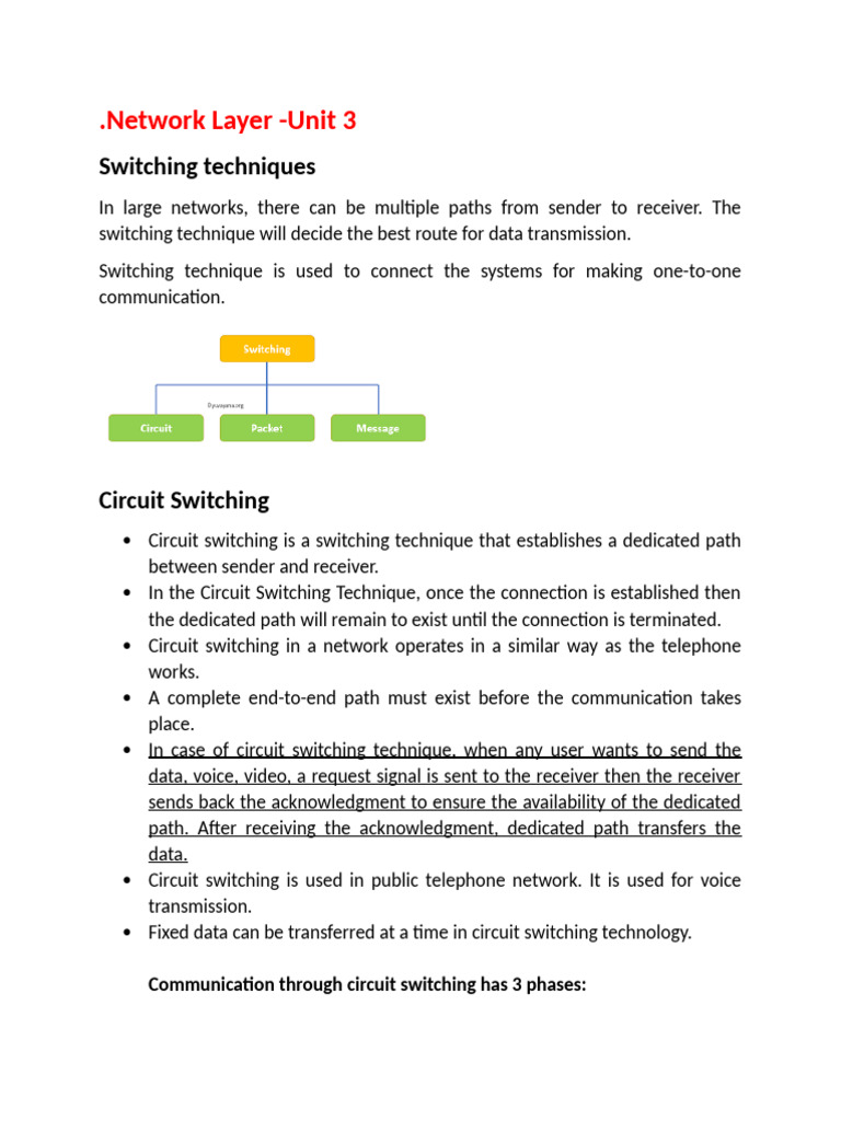 Computer Network Unit -3 | PDF | Ip Address | Routing