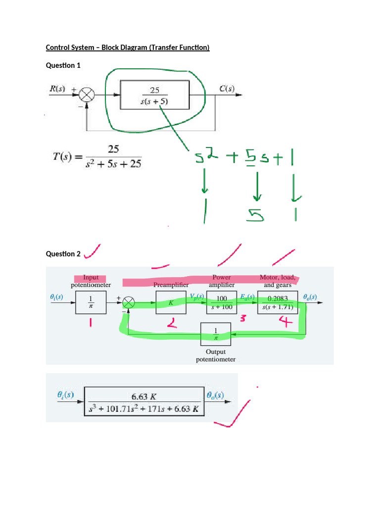 Week 6 Control System - Transfer Function | PDF