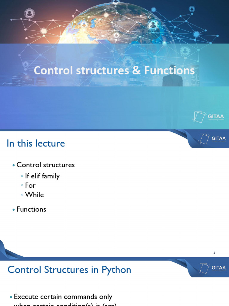 Lec5 ControlStructures Functions | PDF | Control Flow | Parameter (Computer Programming)
