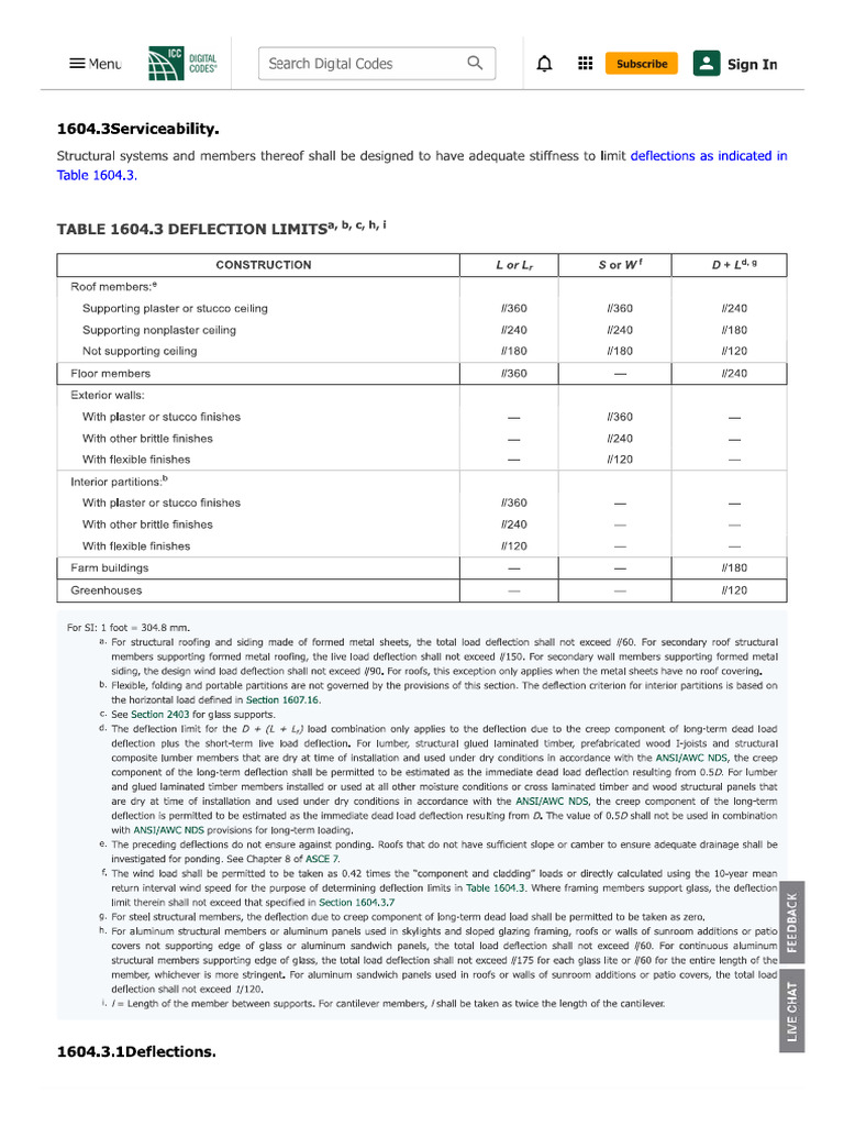 Steel Deflection Limit | PDF