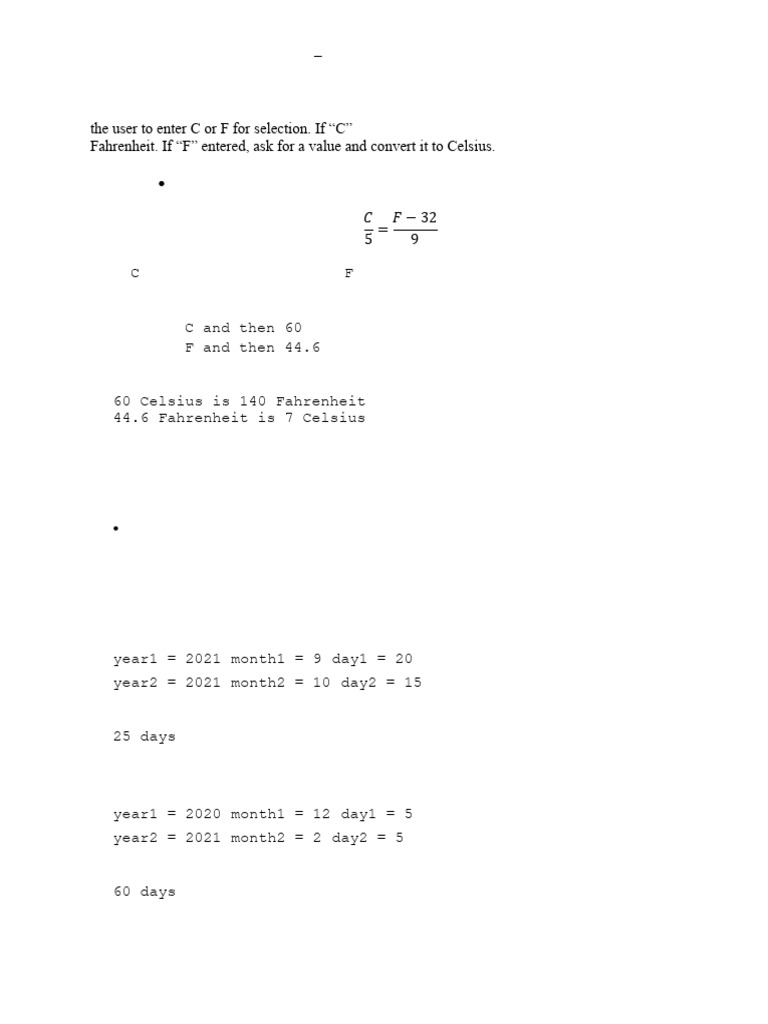 HW1 | PDF | Fahrenheit | String (Computer Science)