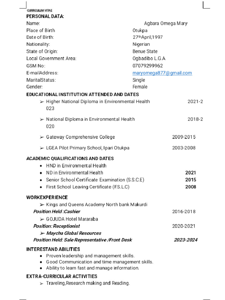 CURRICULUMVITAE Omega - Phoenix | PDF