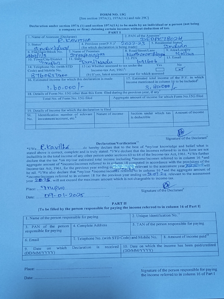 Form 15 | PDF