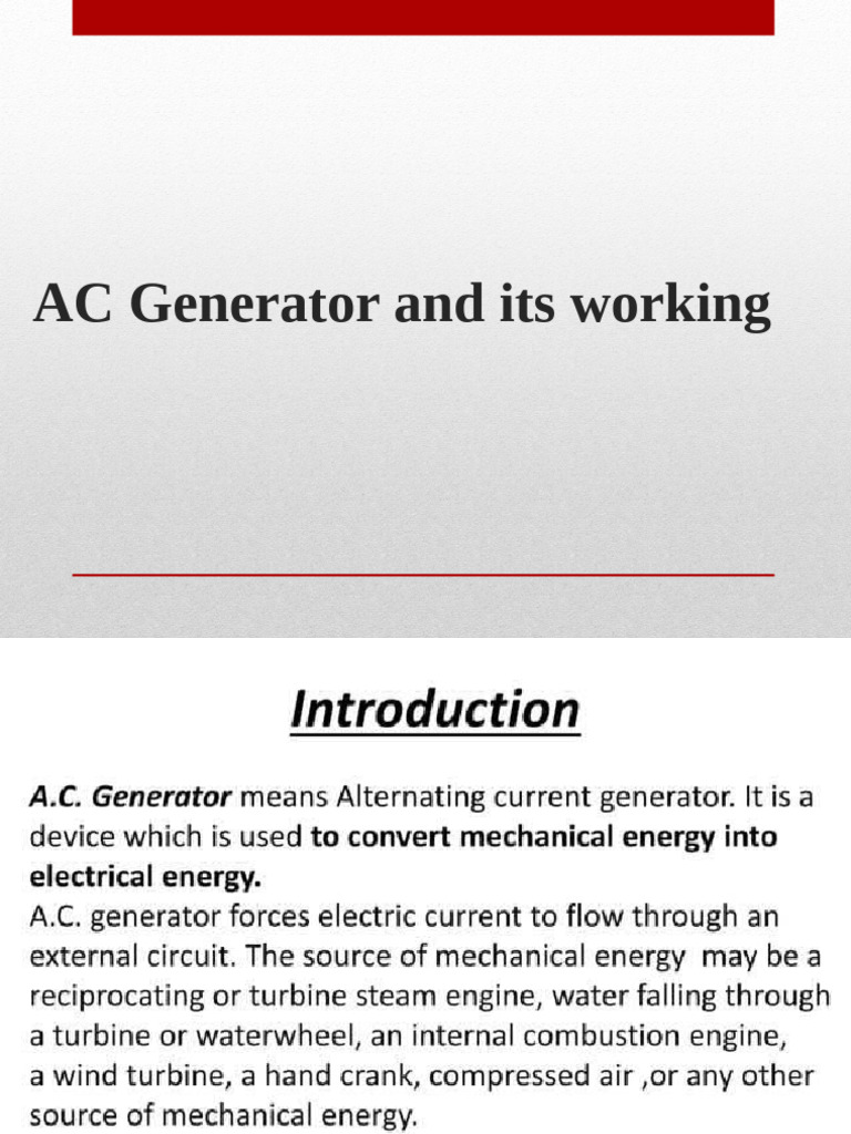 AC Generator | PDF