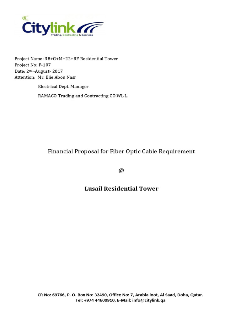Ramaco trading-3B+G+M+22+RF Residential Tower | PDF | Optical Fiber