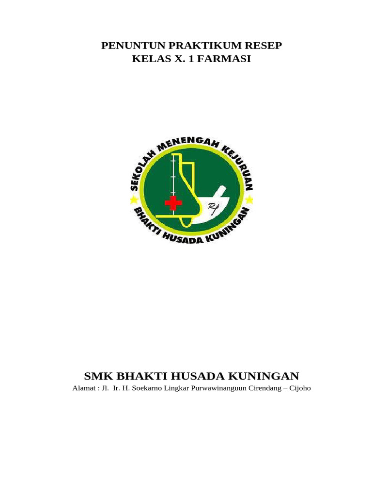 Penuntun Praktikum Resep BHK | PDF