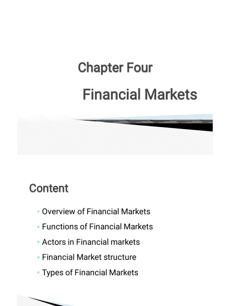 Chapter 4 Financial Markets | PDF | Financial Markets | Bonds (Finance)