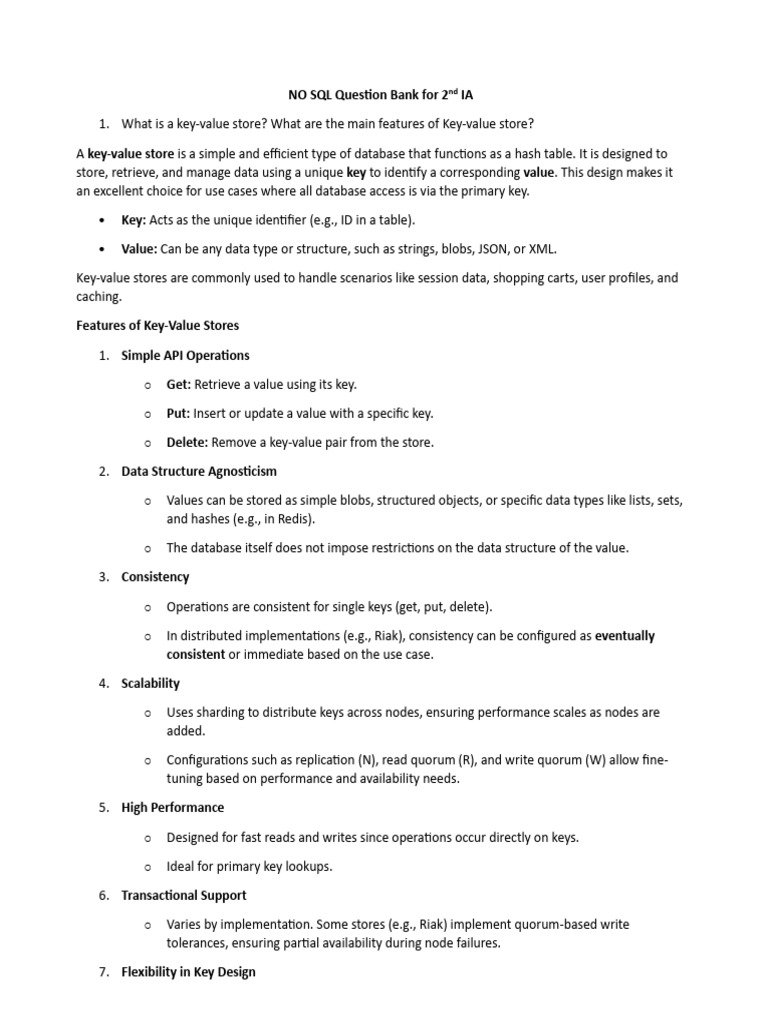 qb2 | PDF | Databases | No Sql