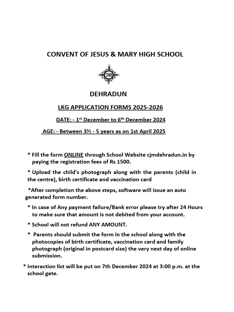 LKG ADDMISION 2025-26 Abjdjdkd | PDF