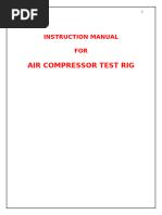Single Stage Air Compressor Experiment | PDF | Piston | Engines