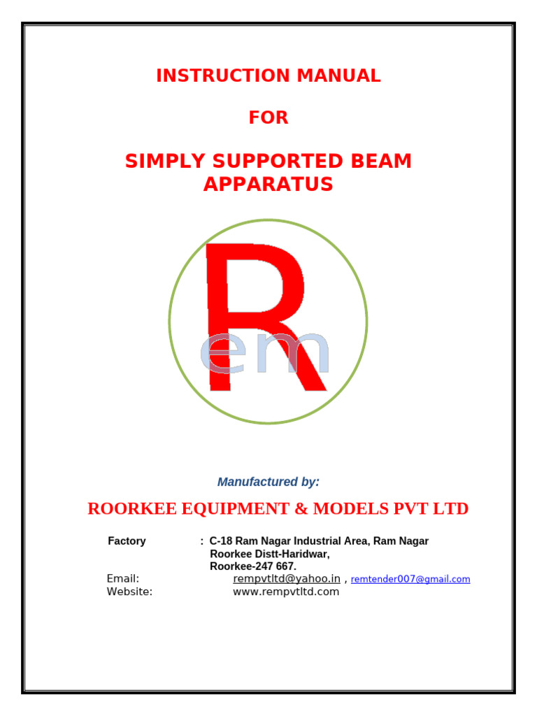 SIMPLY SUPPORTED BEAM | PDF | Beam (Structure) | Bending