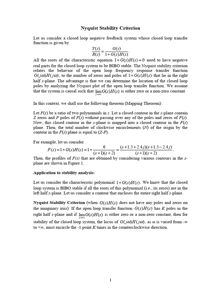 Nyquist_Stability_Criterion | PDF | Mathematical Objects | Mathematics