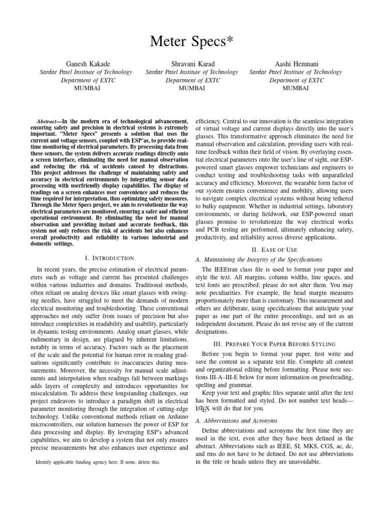 IEEE Conference Template 1 | PDF | Note (Typography) | Bracket