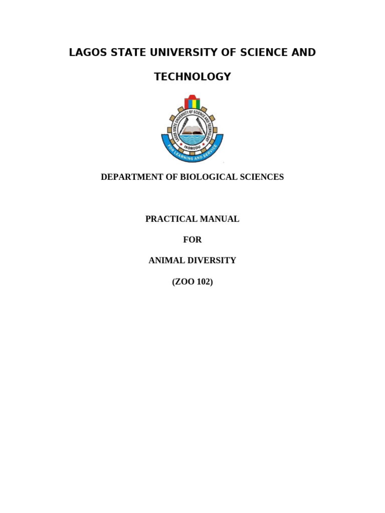 Animal Diversity Practical Manual | PDF | Vertebrates | Invertebrate