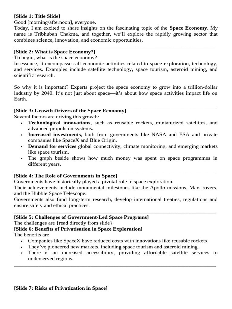 Speech | PDF | Nasa | Space Exploration