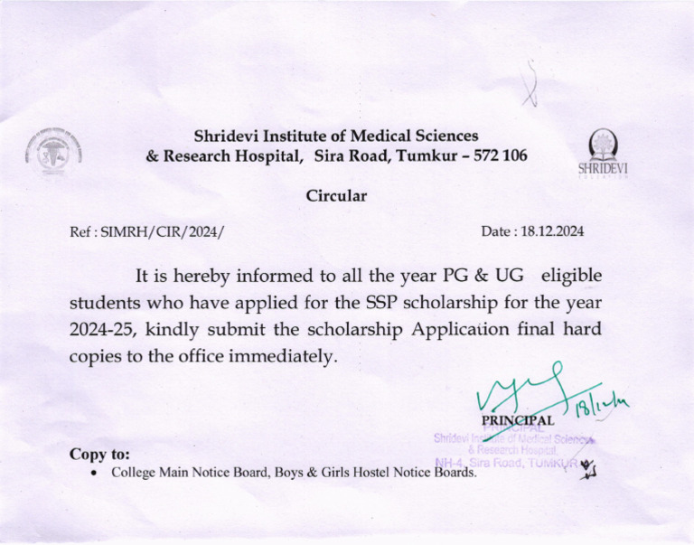 SSP Circular | PDF
