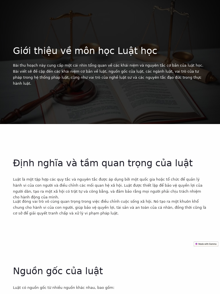 Gioi Thieu Ve Mon Hoc Luat Hoc (@) | PDF