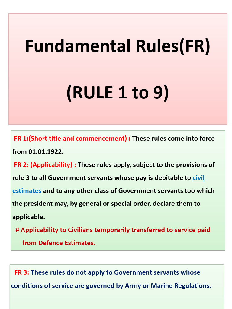 Fundamental Rules (PART 1) | PDF