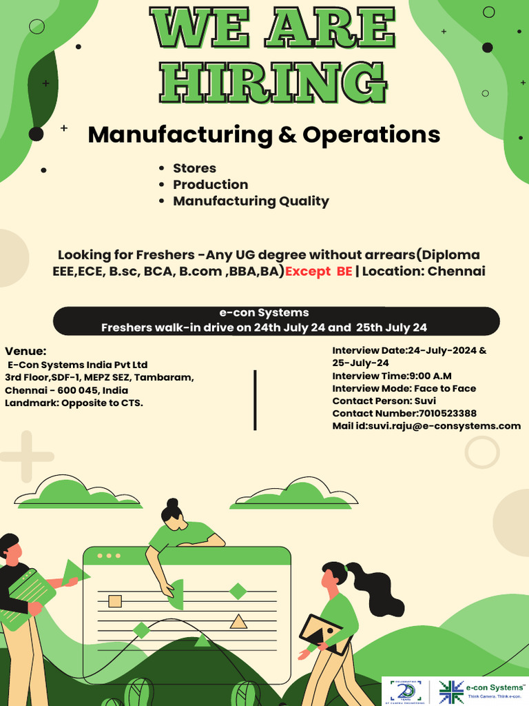 Job Openings for Freshers in Chennai | PDF