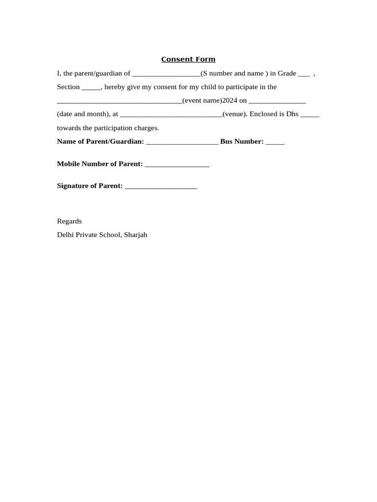 Consent Form 1 | PDF